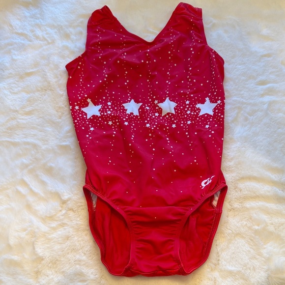 GK | Other | Gk Red Starry Leotard | Poshmark